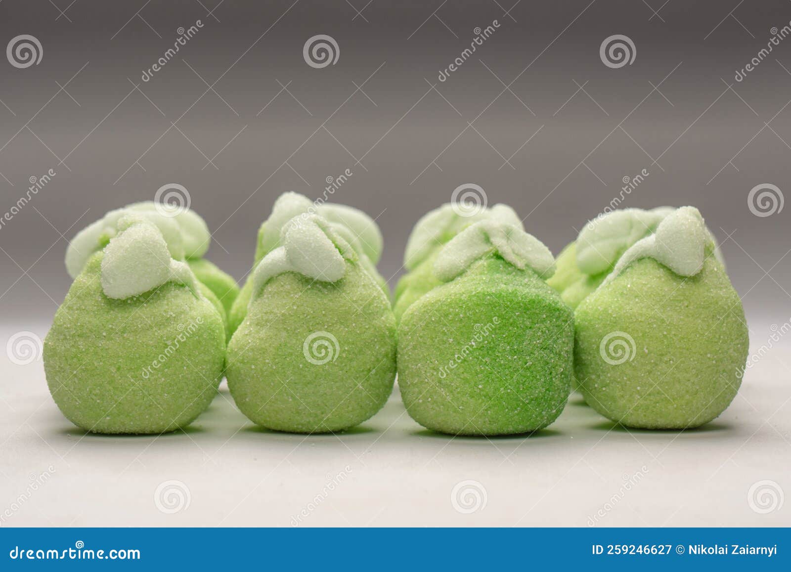 Green Marshmallow Candy Isolated on White Background Stock Image ...