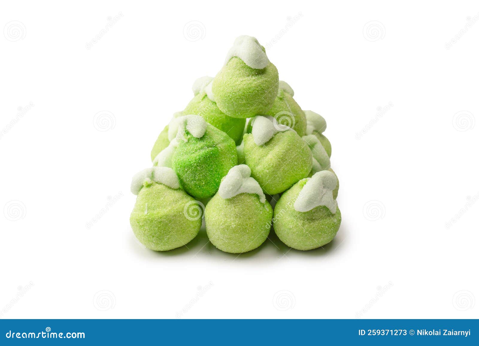 Green Marshmallow Candy Isolated on White Background Stock Image ...