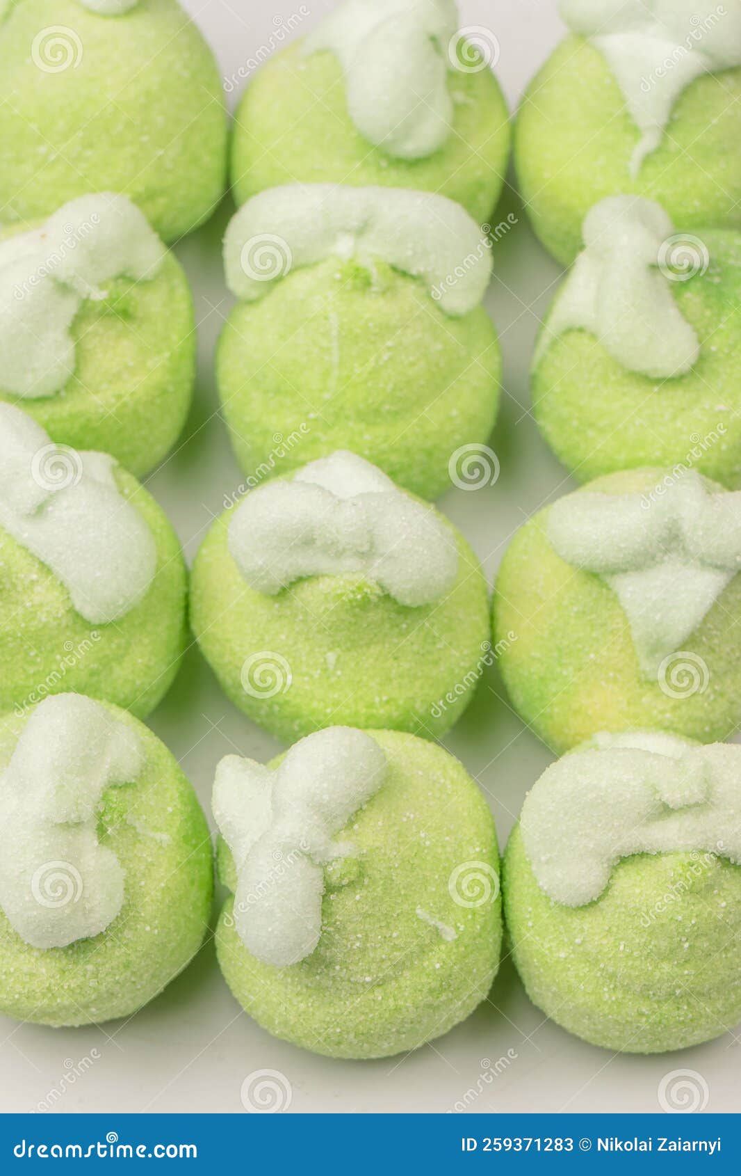 Green Marshmallow Candy Isolated on White Background Stock Image ...