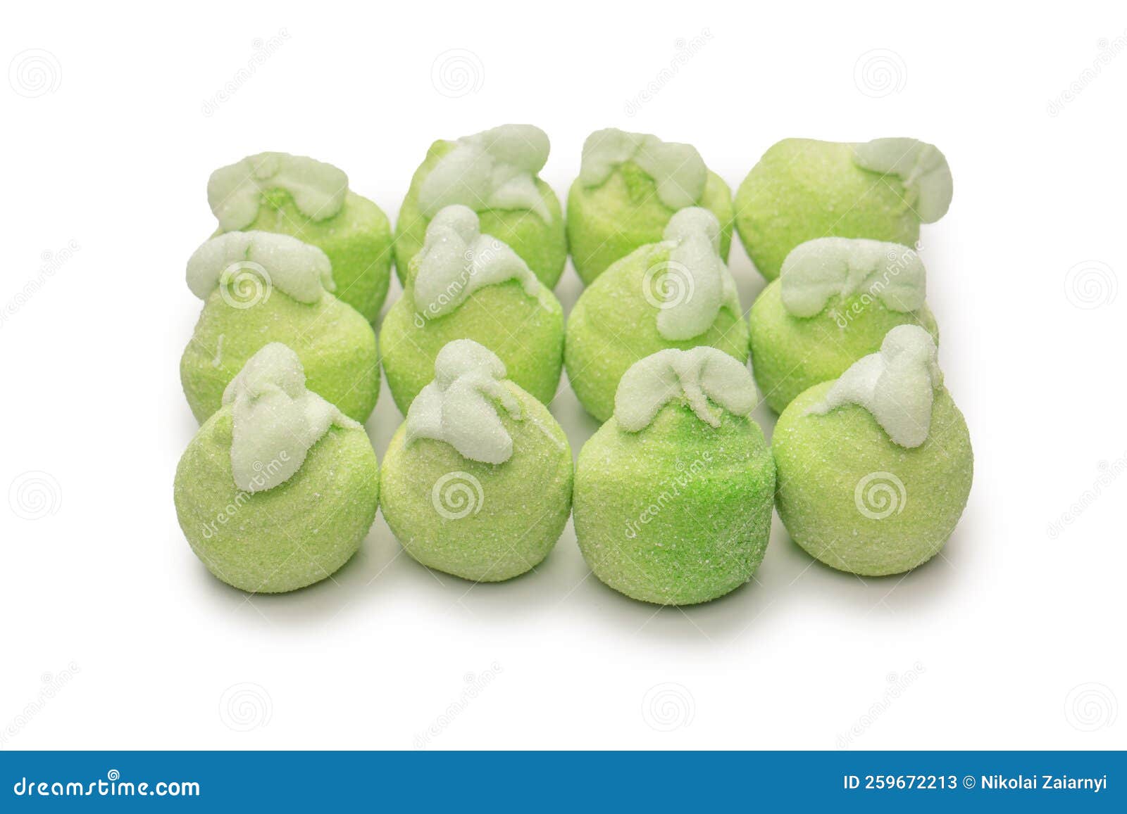 Green Marshmallow Candy Isolated on White Background Stock Image ...