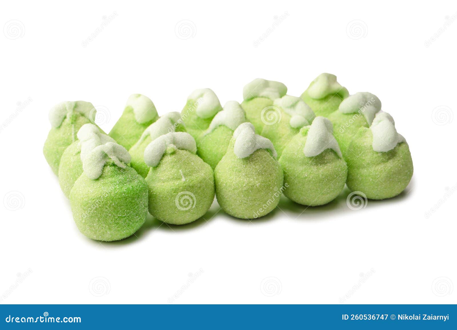Green Marshmallow Candy Isolated on White Background Stock Image ...