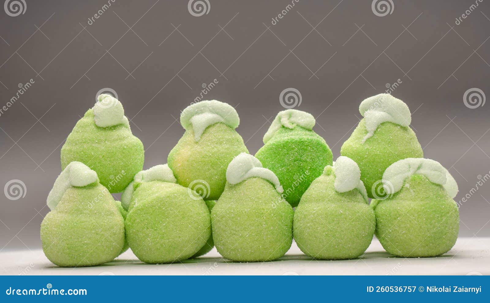 Green Marshmallow Candy Isolated on White Background Stock Image ...