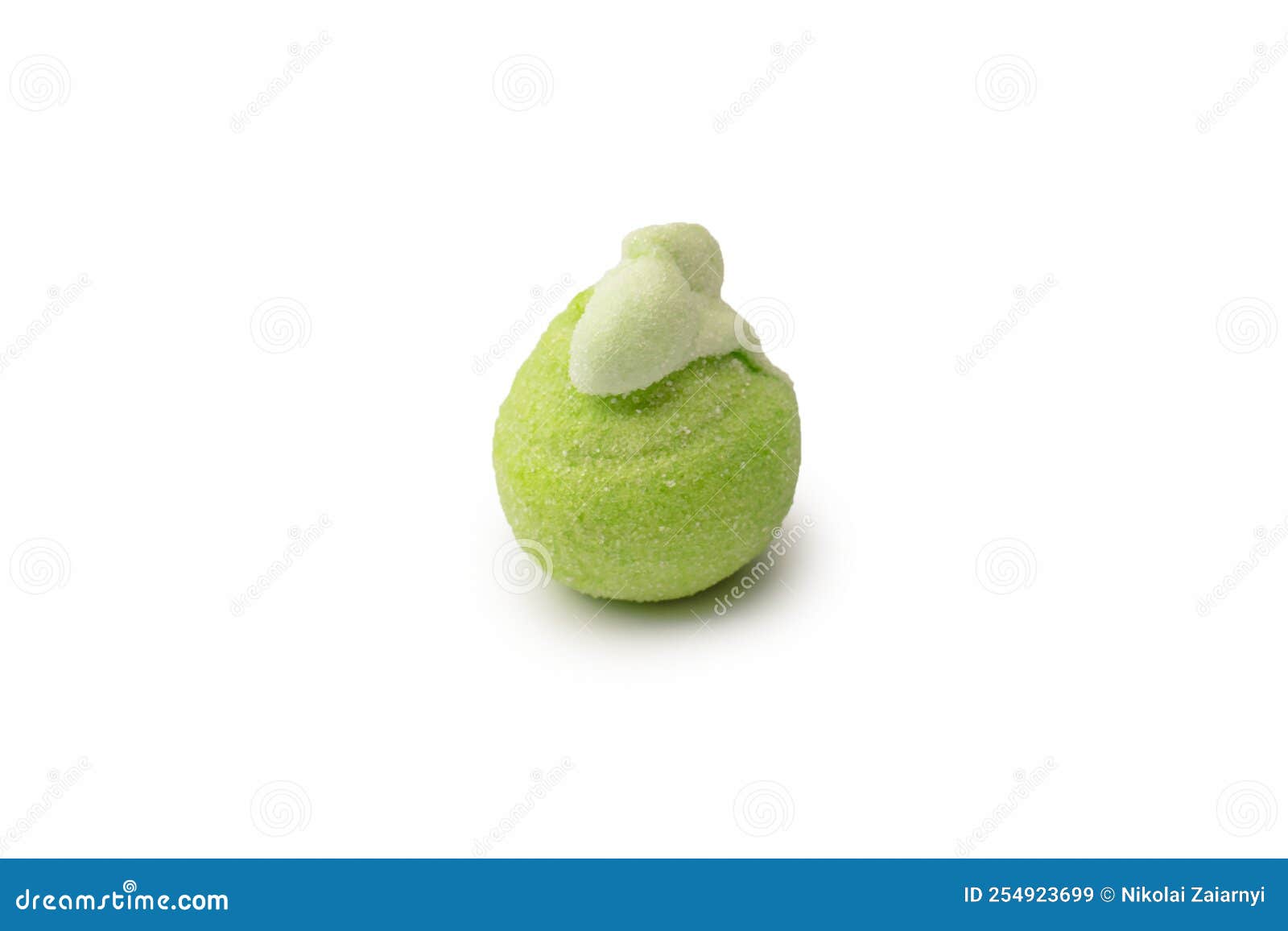 Green Marshmallow Candy Isolated on White Background Stock Image ...
