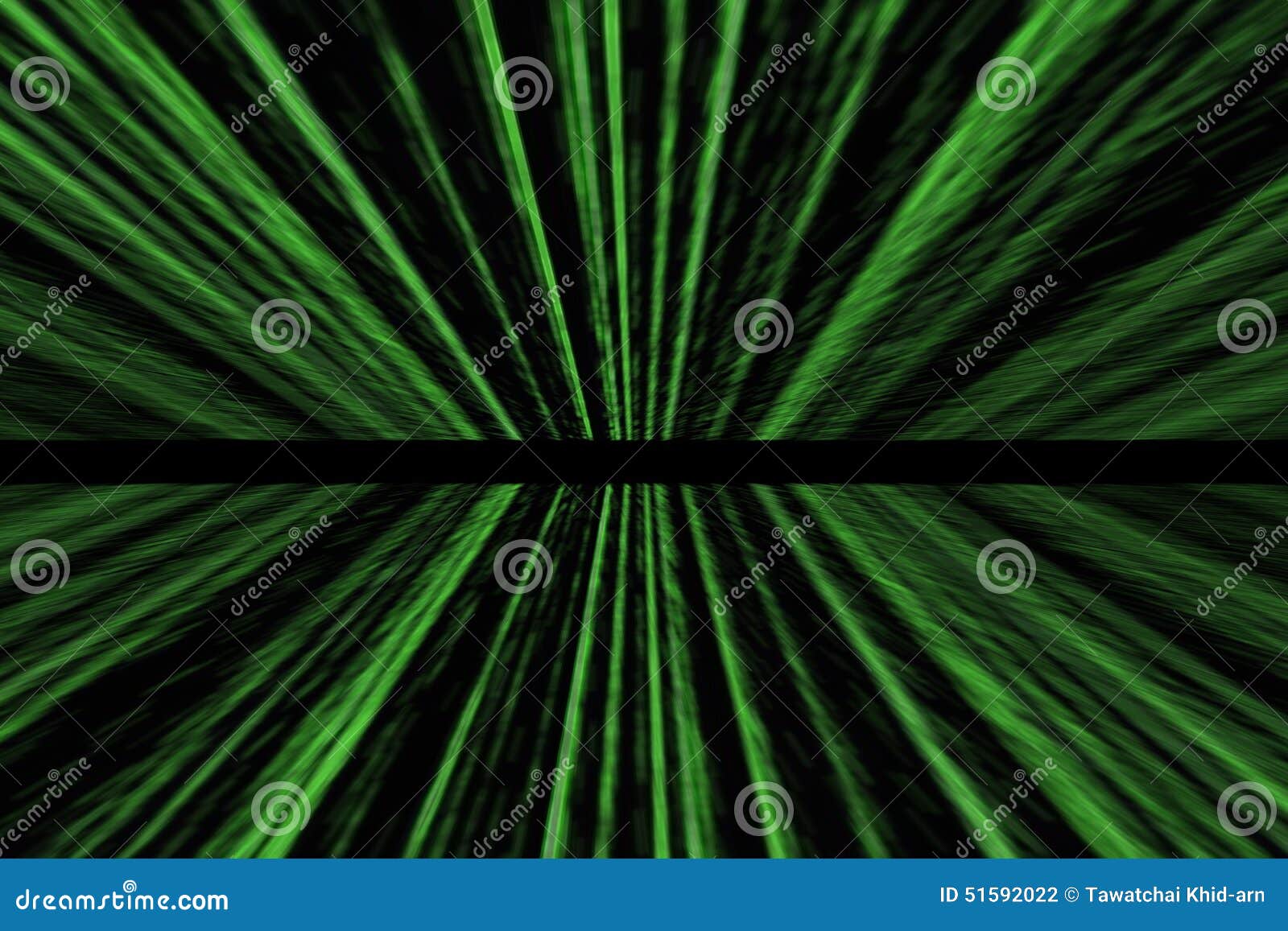 Green Matrix Abstract Background with Perspective Stock Illustration ...
