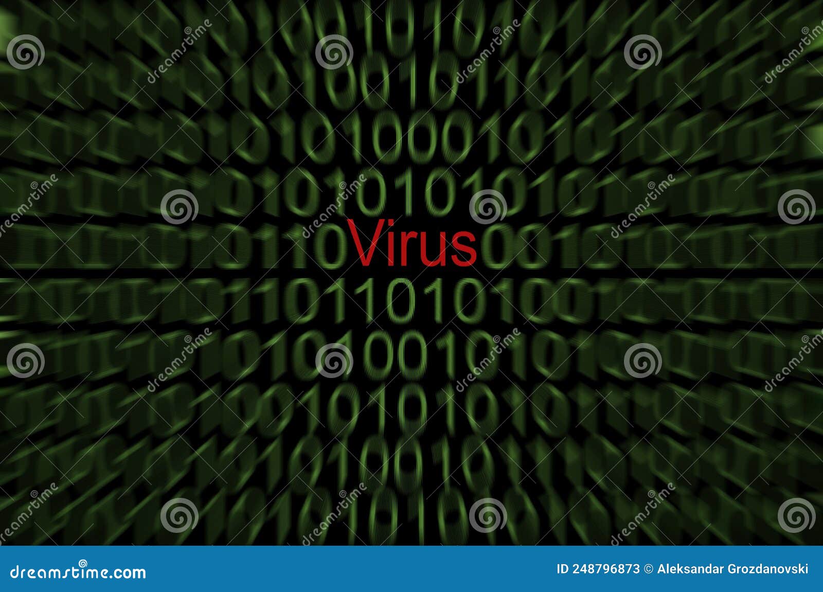 Green Matrix Background of Binary Numbers. Matrix of Computer Data ...