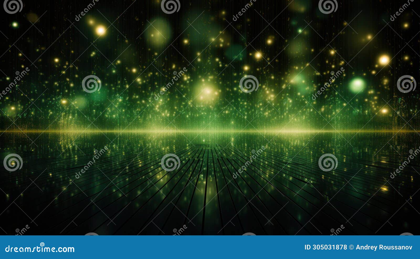 Green Matrix Background with Bokeh and Optimiskras. Stock Photo - Image ...