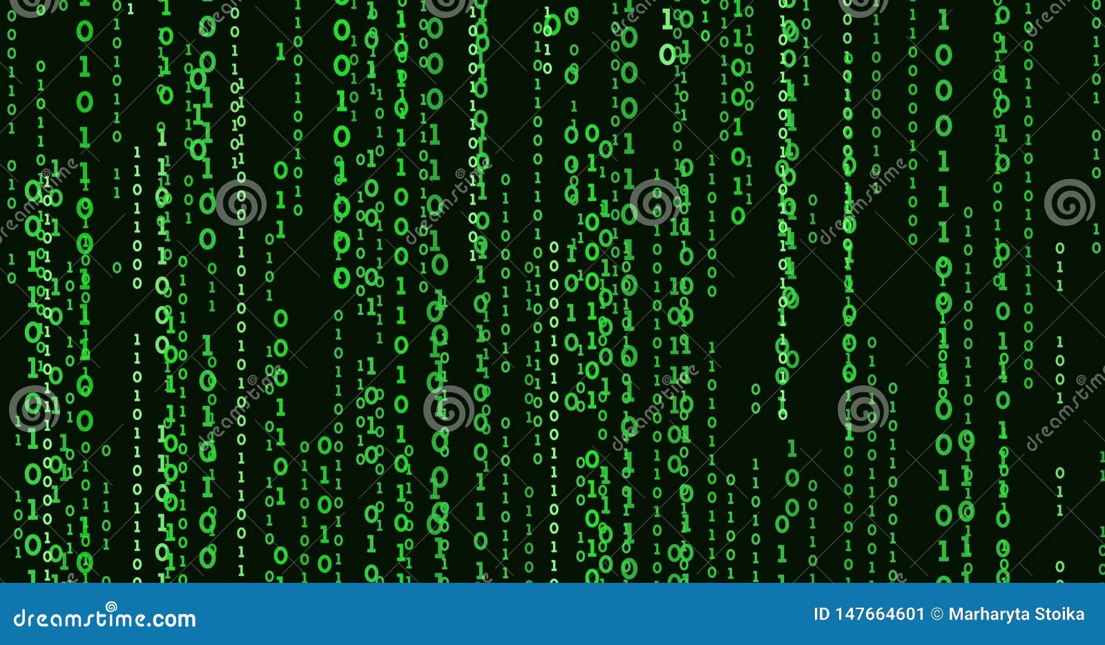 The Green Matrix on a Black Background Stock Video - Video of financial ...