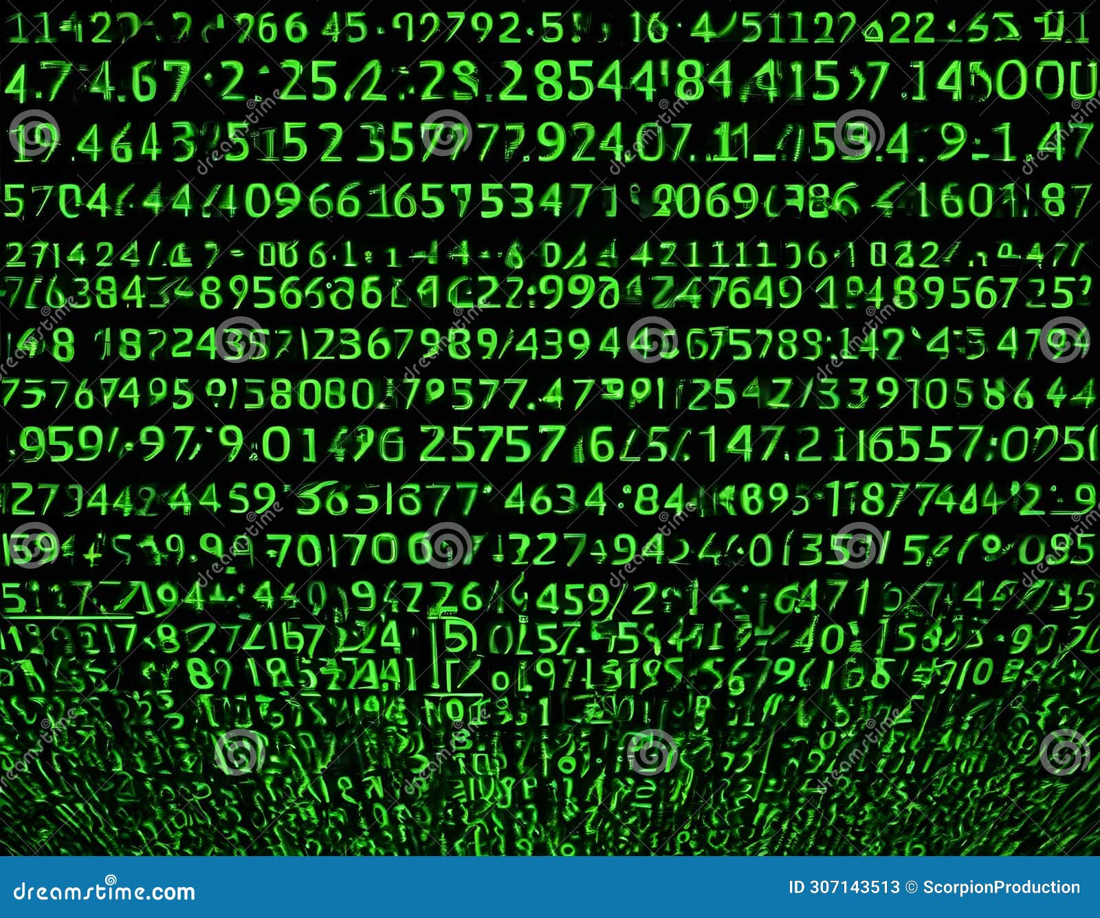 Green Matrix Code Stream AI Generated Stock Image - Image of rain ...