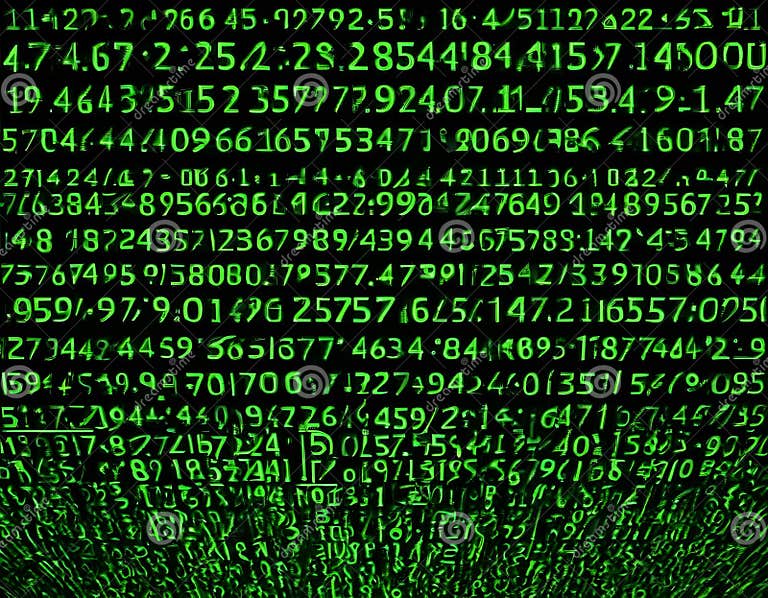 Green Matrix Code Stream AI Generated Stock Image - Image of rain ...