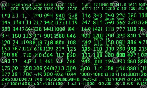 Green Matrix Code Stream AI Generated Stock Photo - Image of generated ...