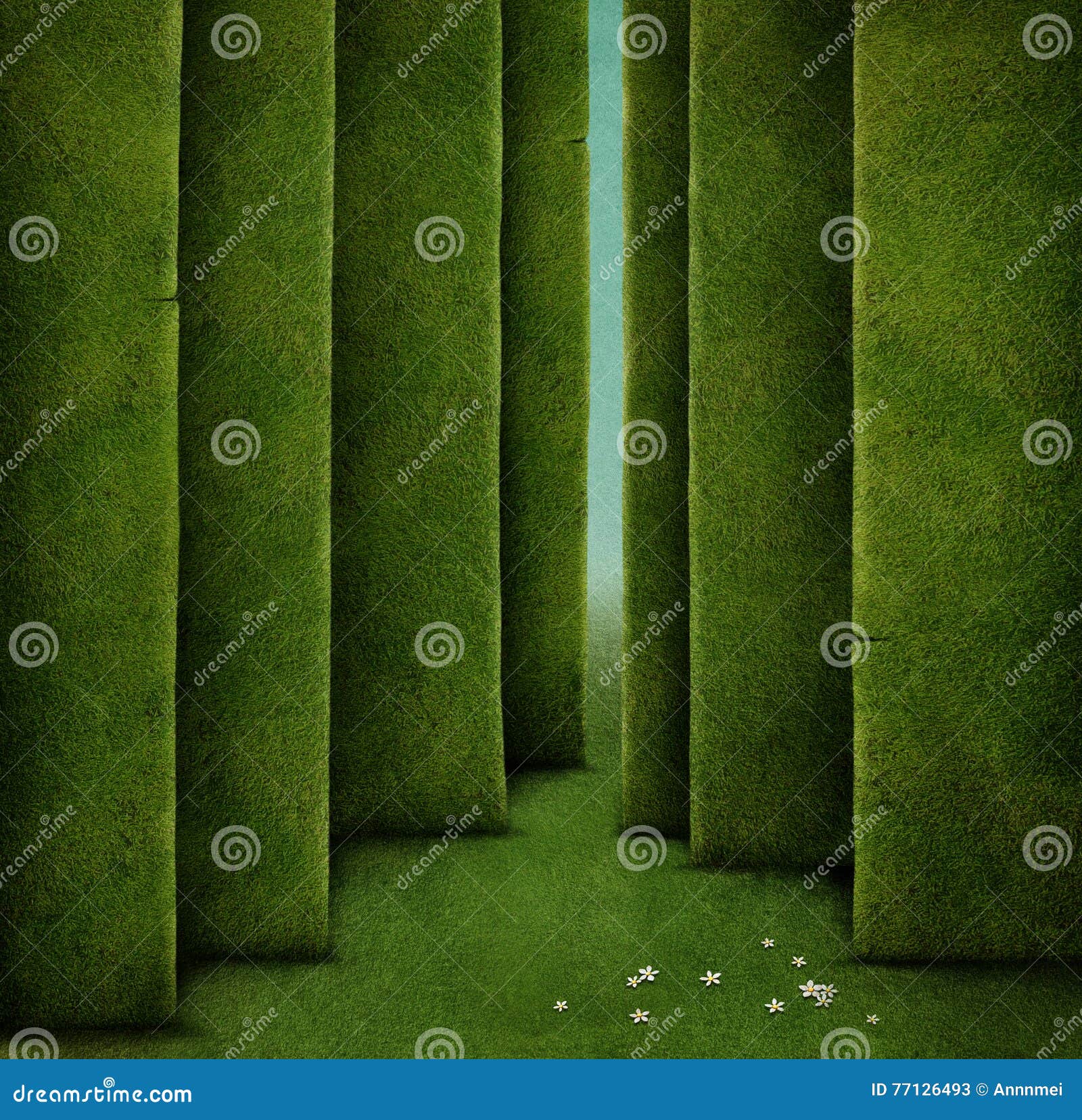 Green maze stock illustration. Illustration of garden - 77126493