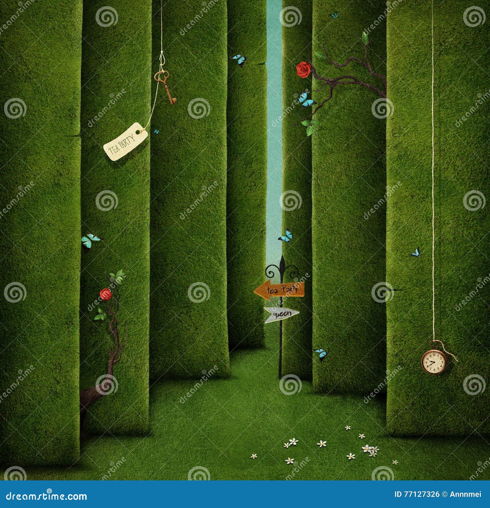 Green maze stock illustration. Illustration of lost, bush - 77127326