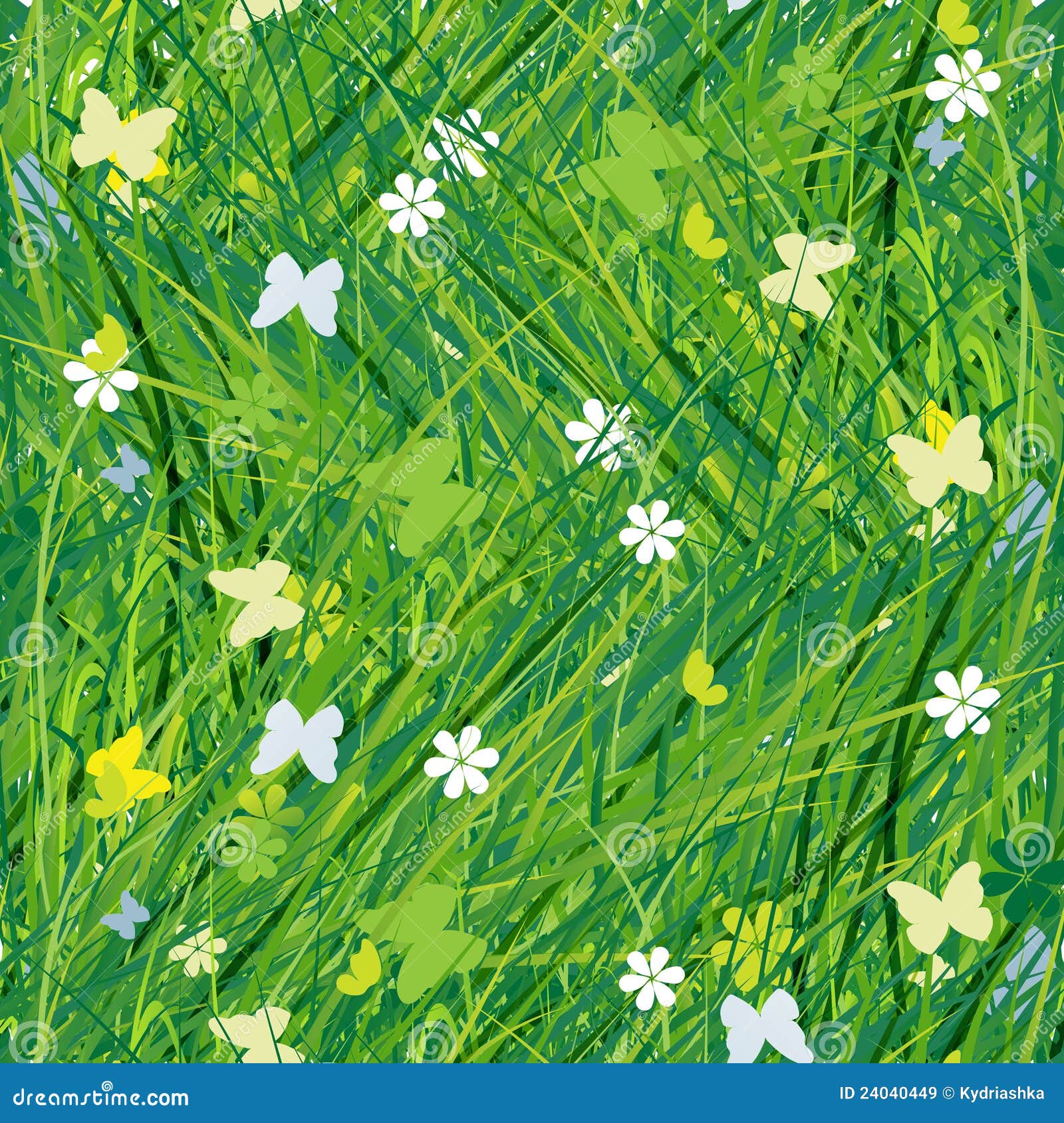 Green Meadow, Seamless Pattern for Your Design Stock Vector ...