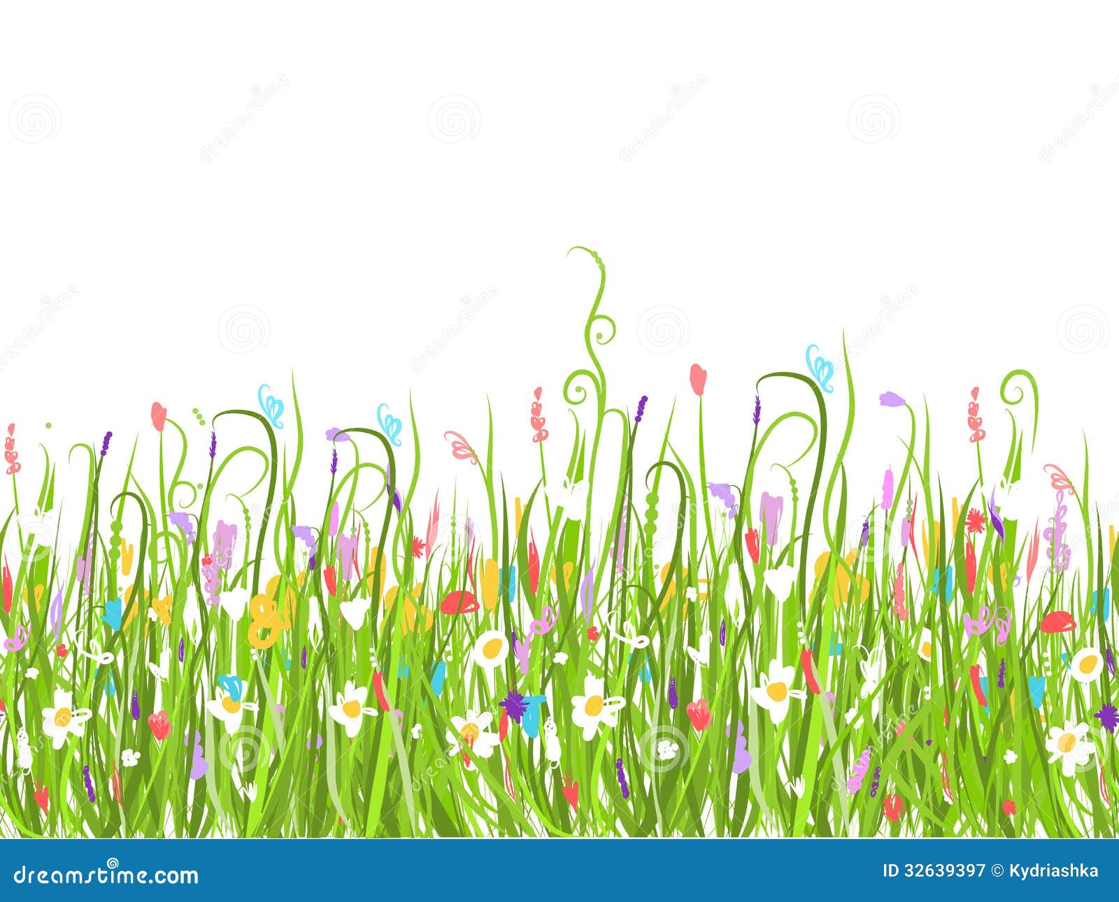 Green Meadow, Seamless Pattern for Your Design Stock Vector ...