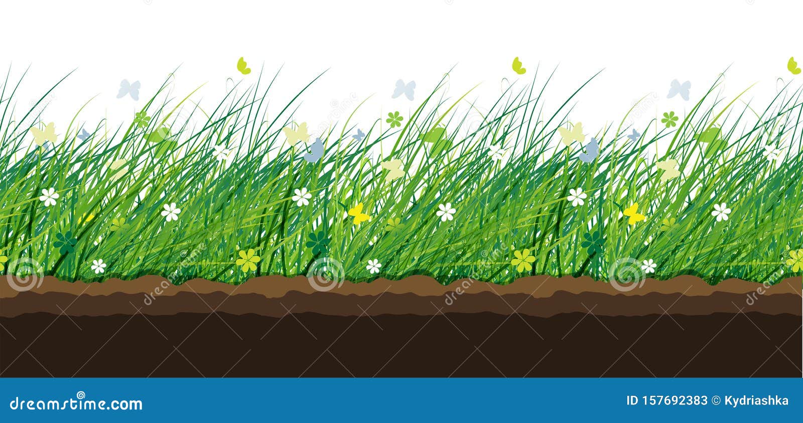 Green Meadow, Seamless Pattern for Your Design Stock Vector ...