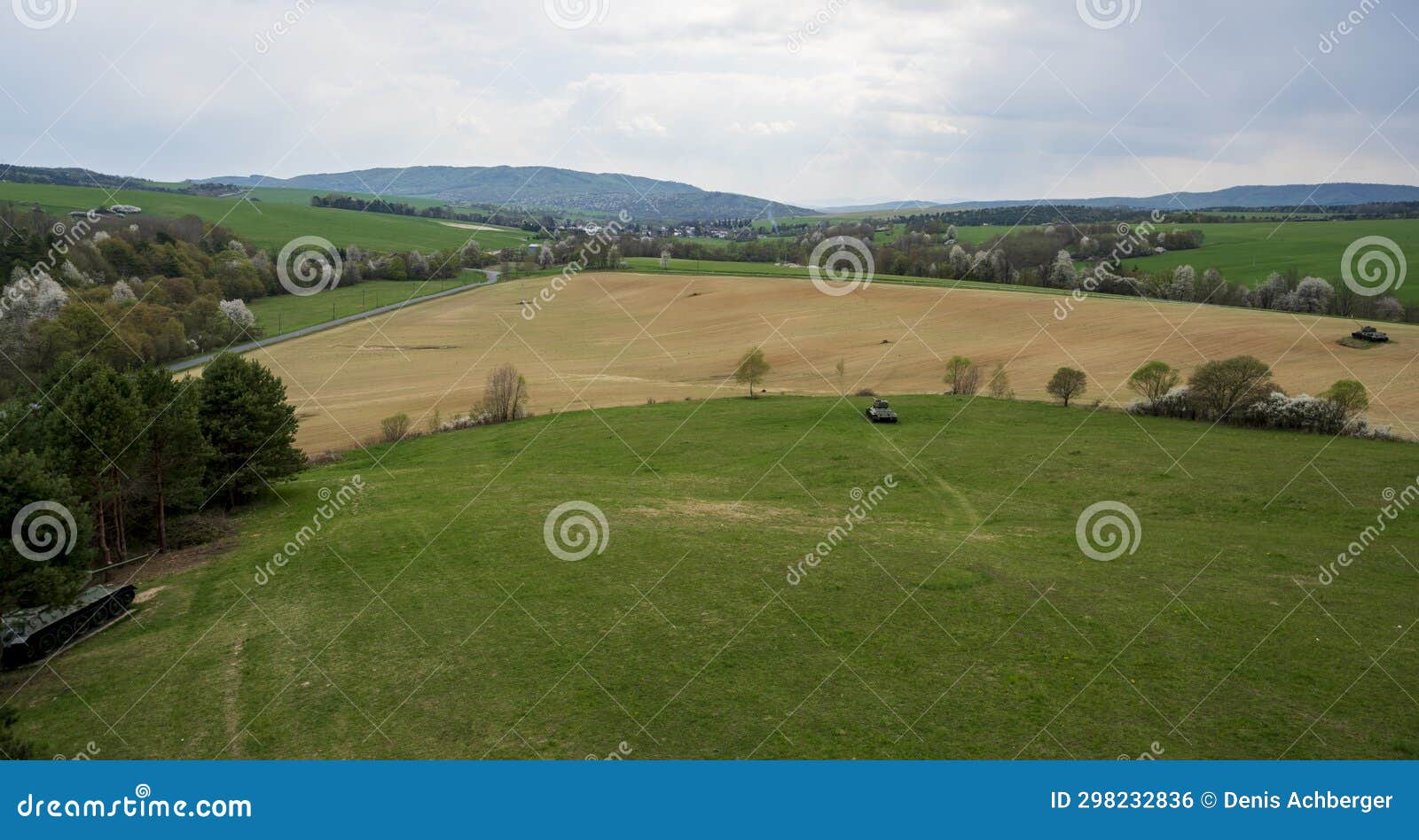 Green Meadows, Fields, Spring Forests and Russian Tanks Stock Photo ...