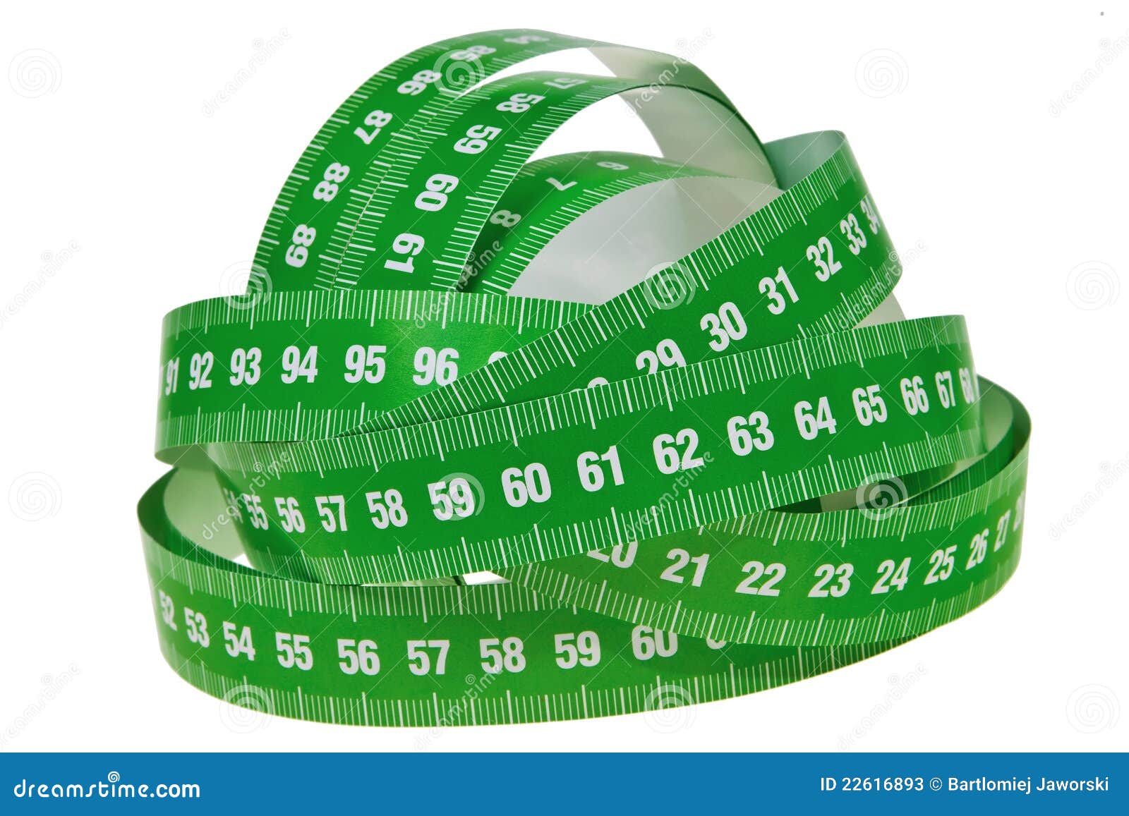 Green Measurement Tapes Bundle. Stock Image - Image of macro, closeup ...