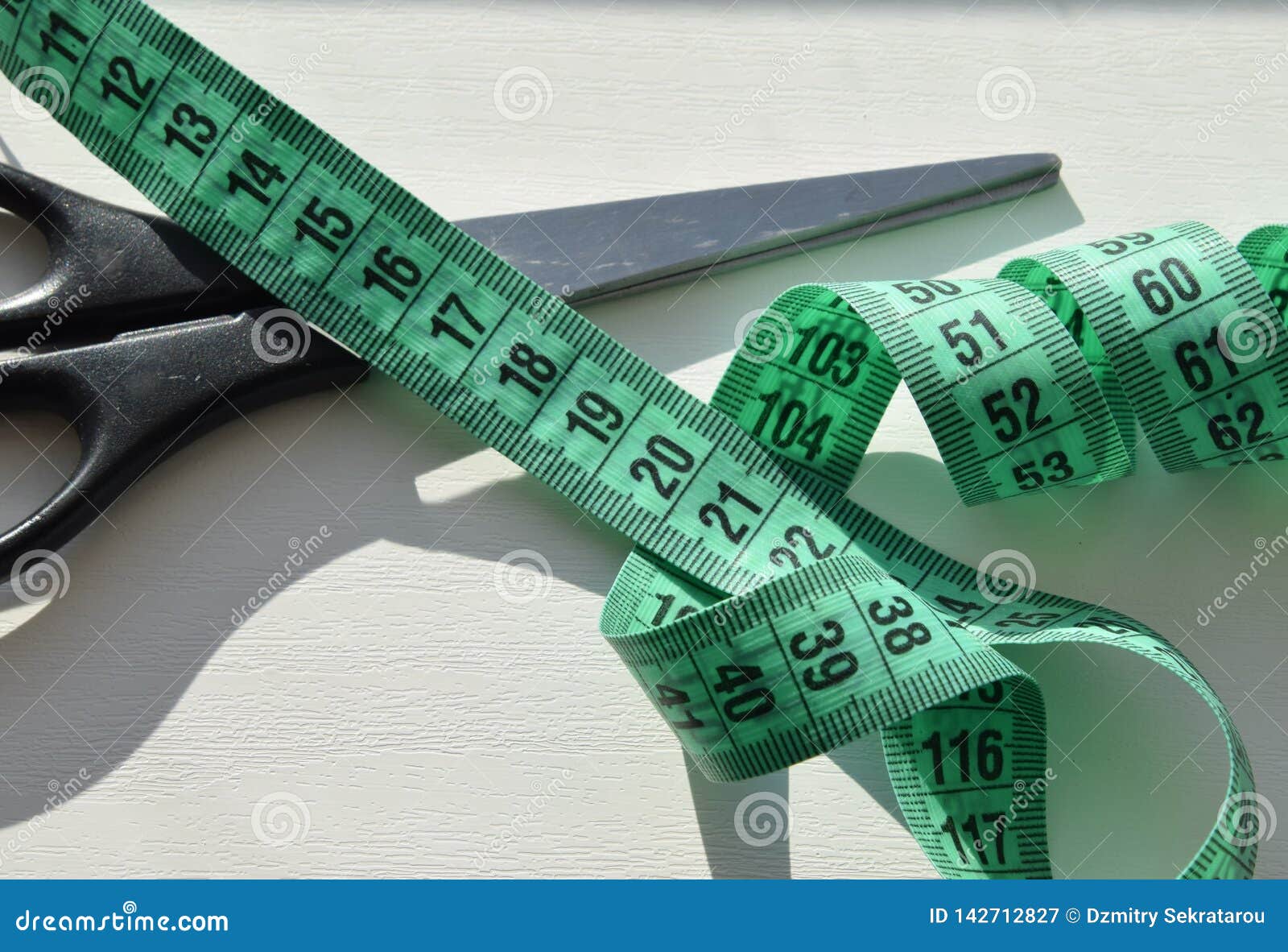 Green Measuring Tape on White Background Stock Image - Image of length ...