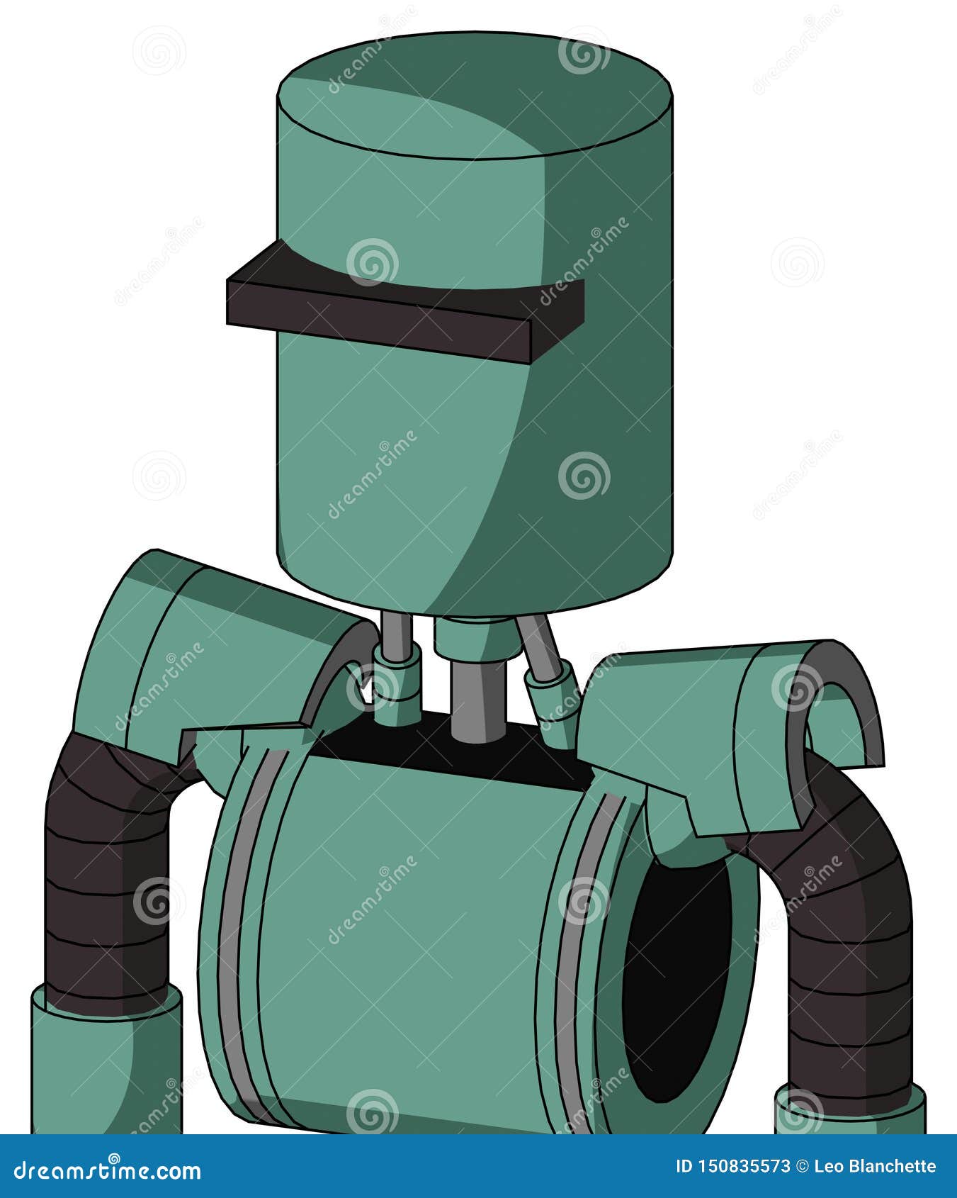 Green Mech With Multi-Toroid Head And Vent Mouth And Cyclops Compound ...