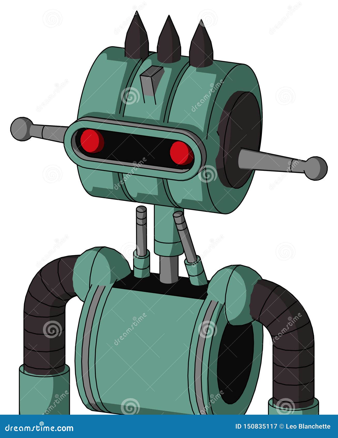 Green Mech With Multi-Toroid Head And Vent Mouth And Cyclops Compound ...