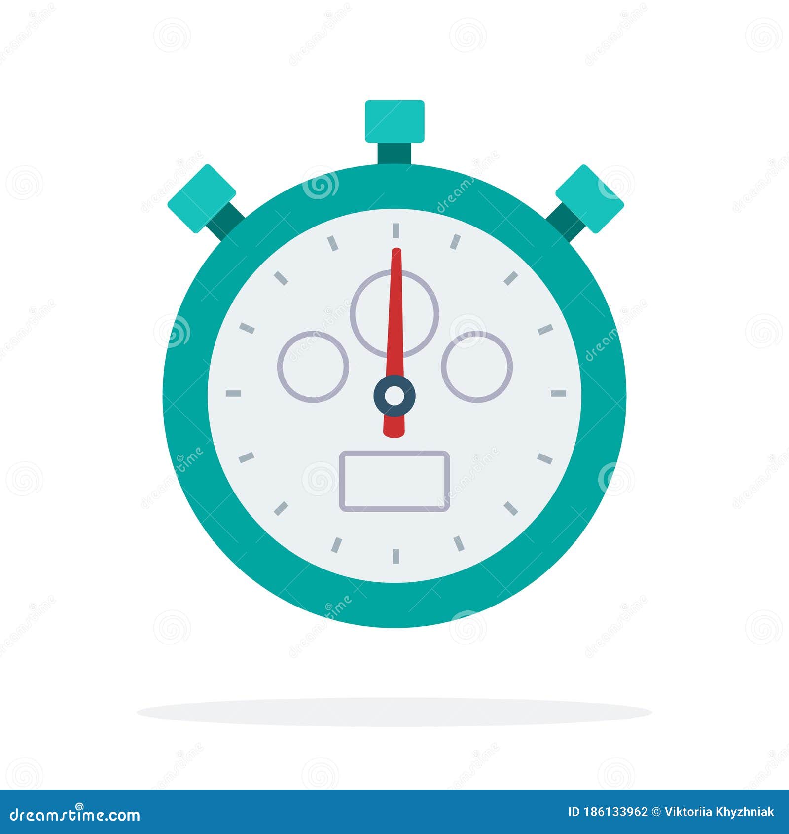 Mechanical Stopwatch Dial With Hands. Set Of Stylized Icons. Countdown ...