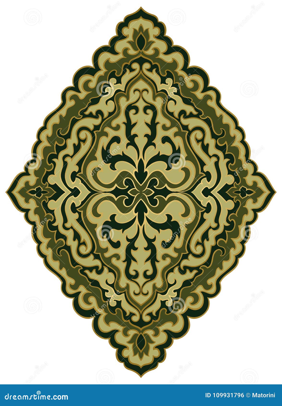 Green Medallion for Design. Stock Vector - Illustration of stencil ...