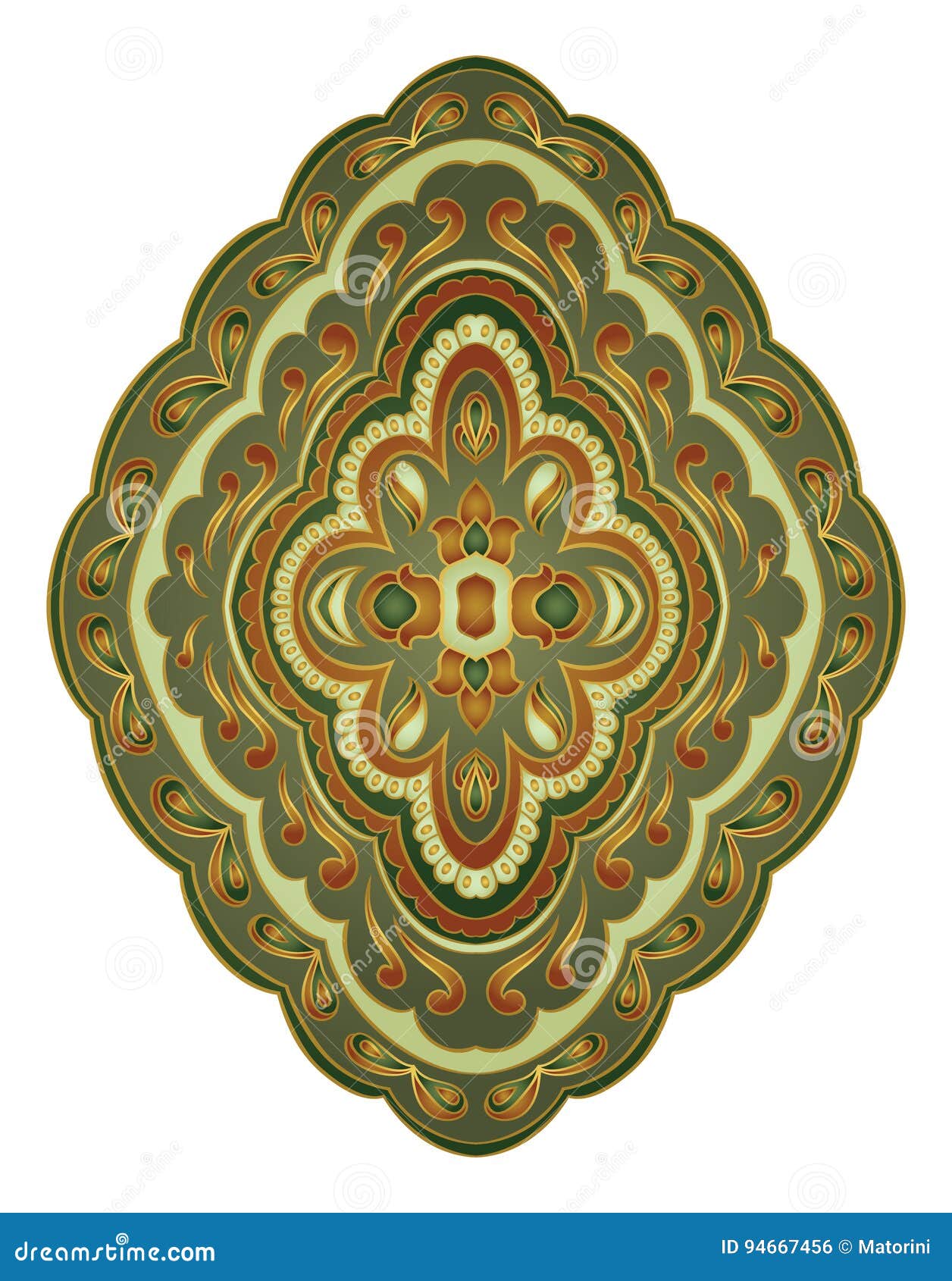 Green Medallion for Design. Stock Illustration - Illustration of ...