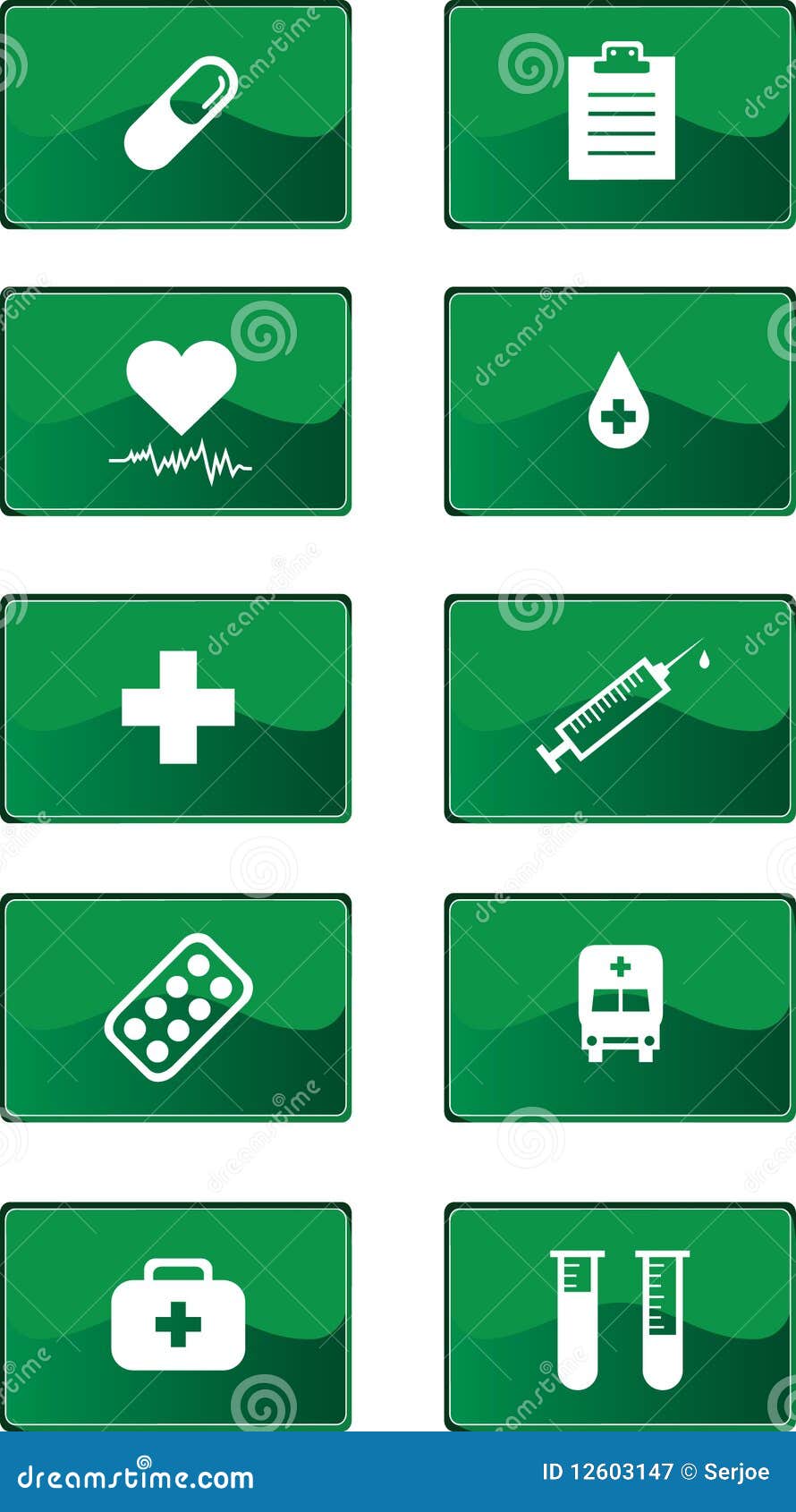 Green medicine icons set stock vector. Illustration of contour - 12603147
