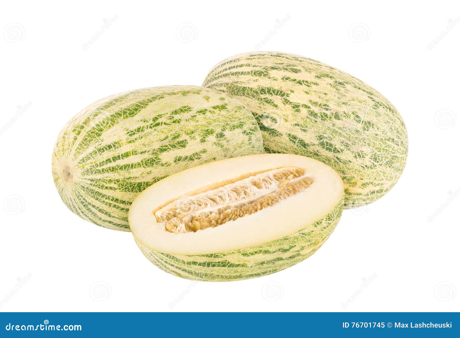 Green Melon Isolated on White Stock Image - Image of water, fruit: 76701745