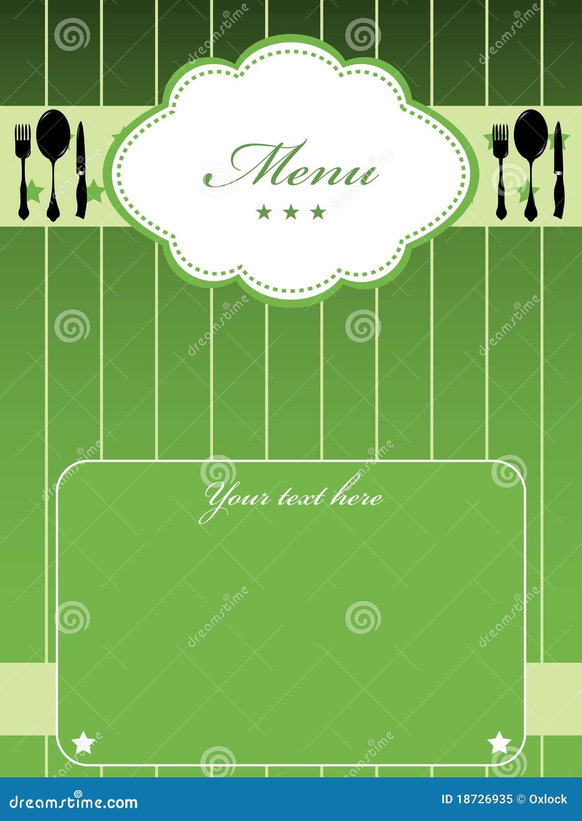 Green menu stock vector. Illustration of decorative, cover - 18726935