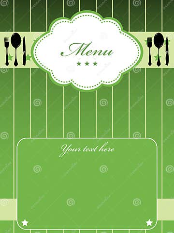 Green menu stock vector. Illustration of decorative, cover - 18726935