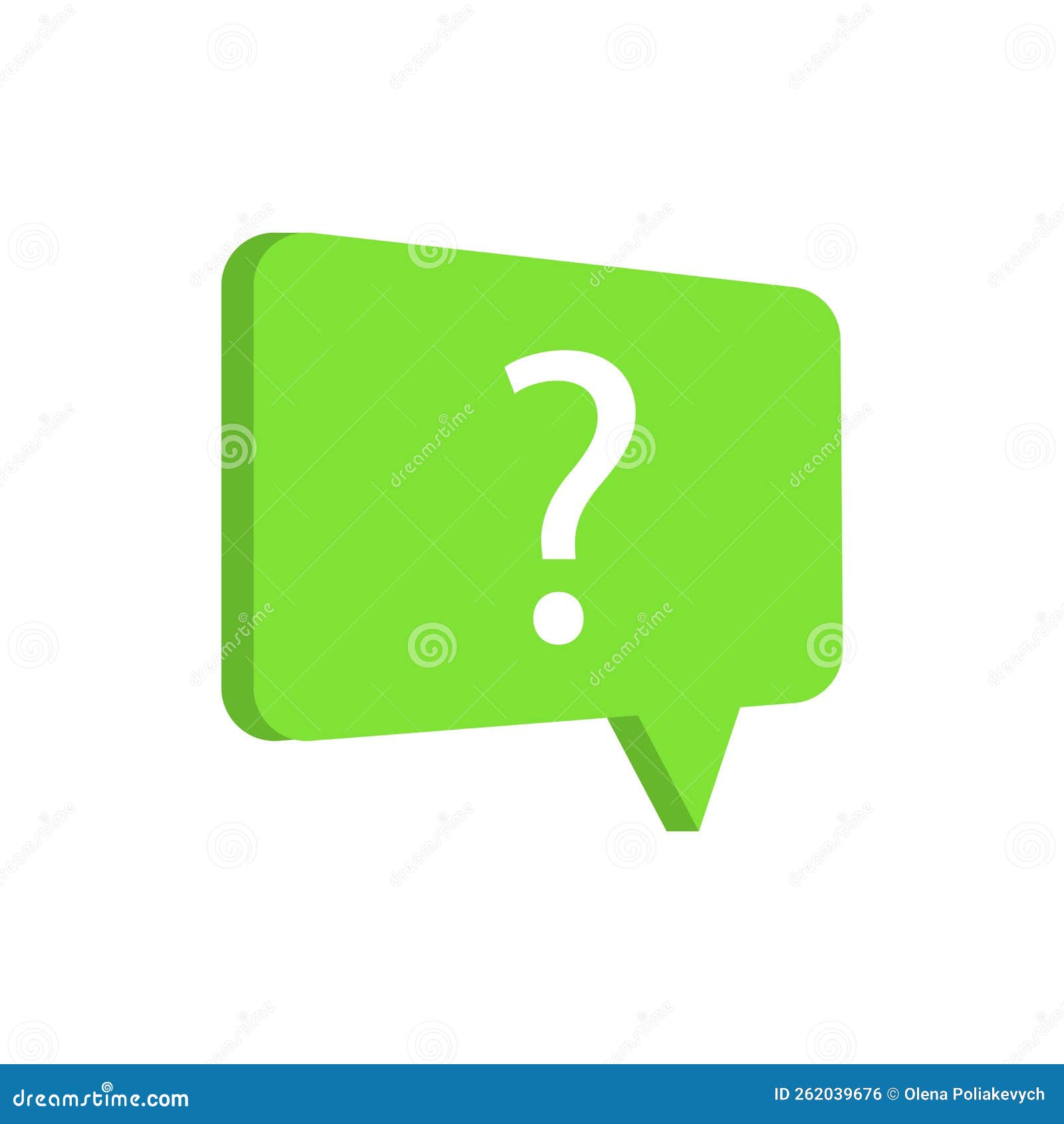 Green Message Question Mark. Chat Message Icon. Faq, Support, Help ...