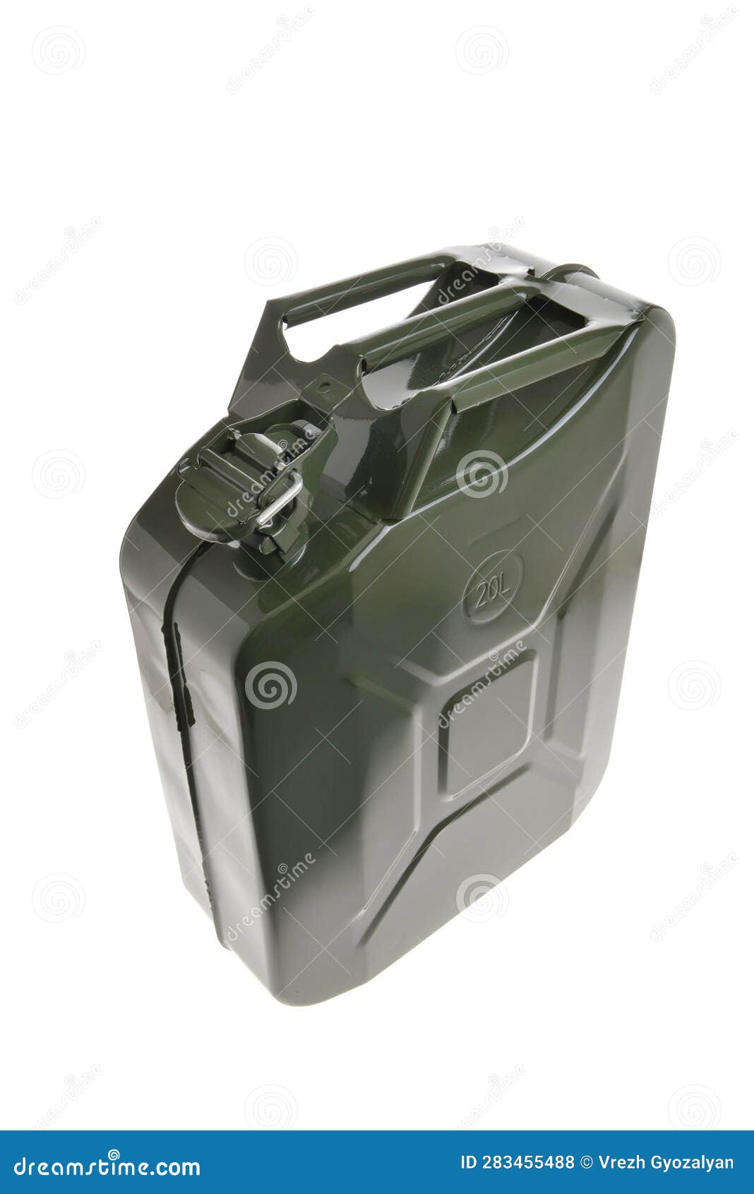 Green Metal Canister for Gasoline Stock Photo - Image of fuel, storage ...