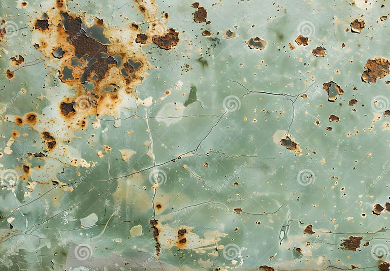 Green Metal Surface with Rust Spots Texture Stock Illustration ...