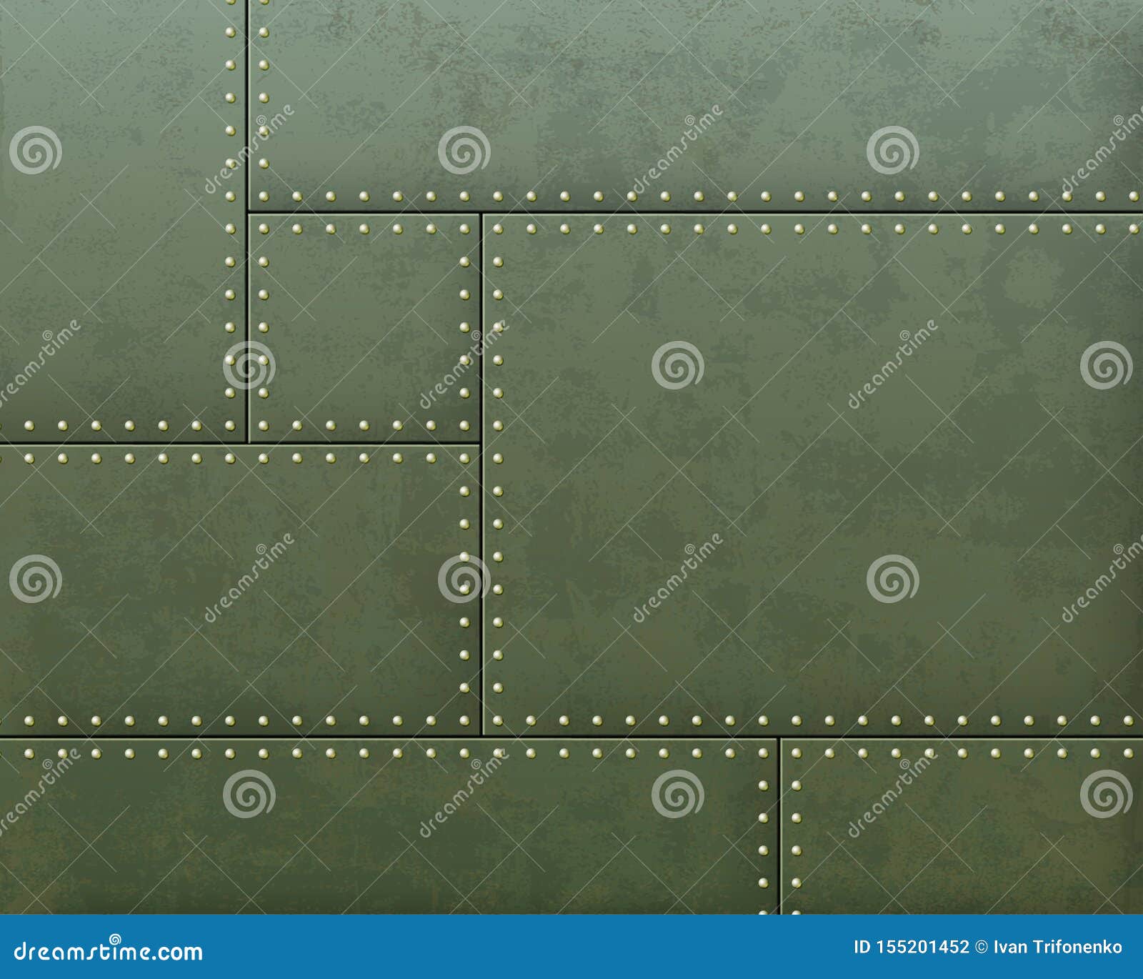 Green Metal Textured Plates with Steel Rivets Stock Vector ...