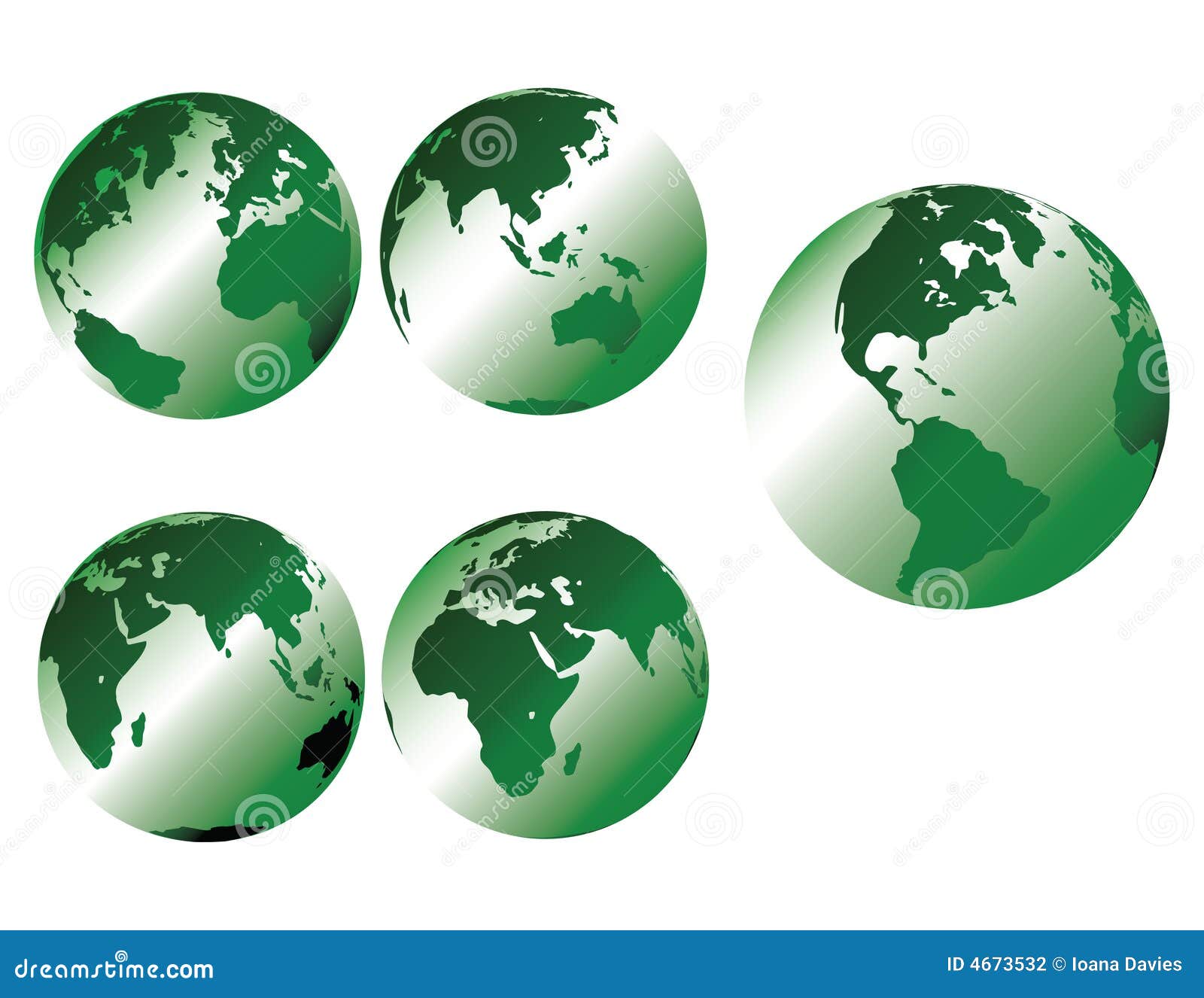Green metallic earth stock vector. Illustration of concept - 4673532