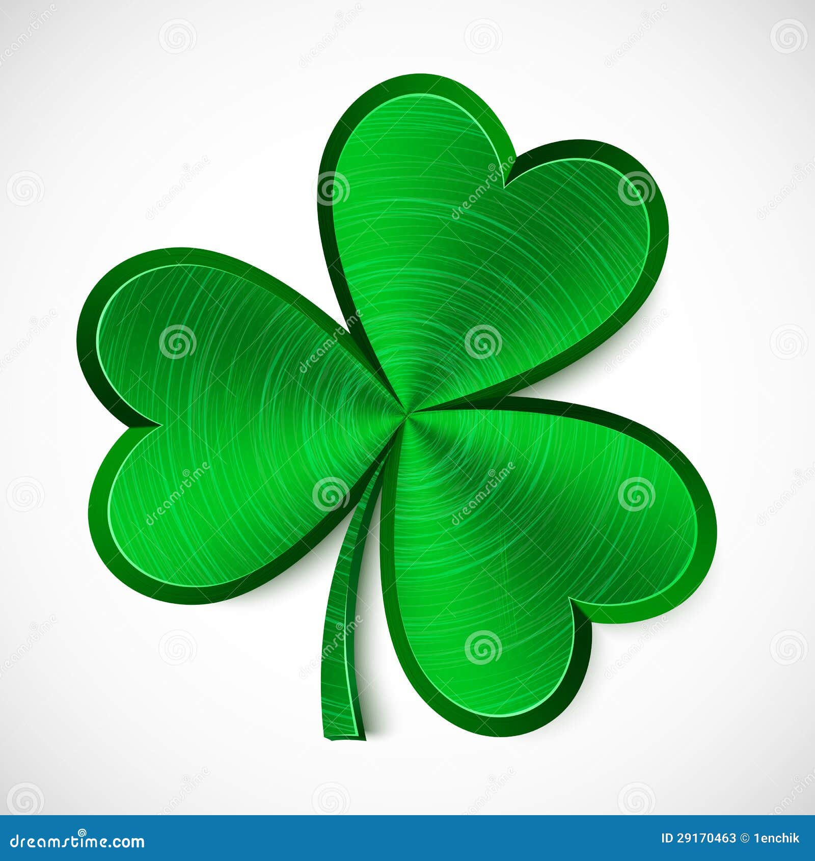 Green Metallic Isolated Clover Stock Vector - Illustration of lucky ...