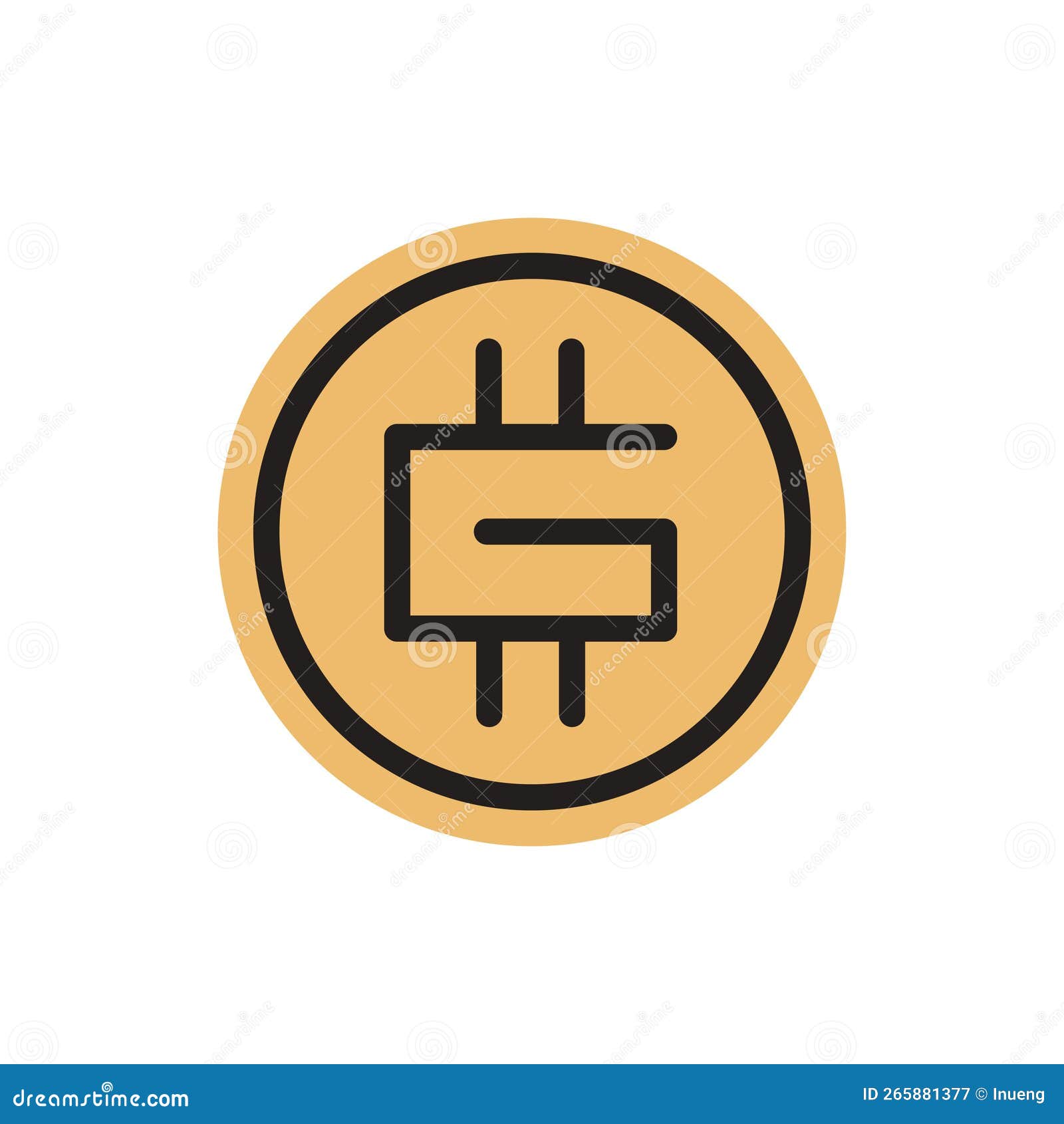 Green Metaverse Token GMT Icon Isolated on White Background Stock ...