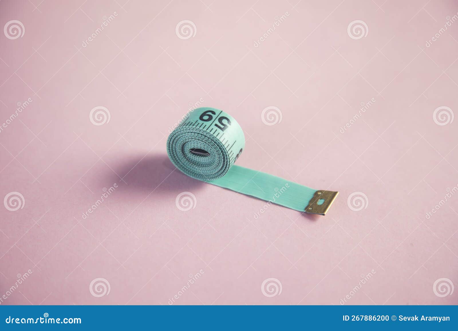 Green Meter on Pink Background Stock Photo - Image of ruler, waist ...