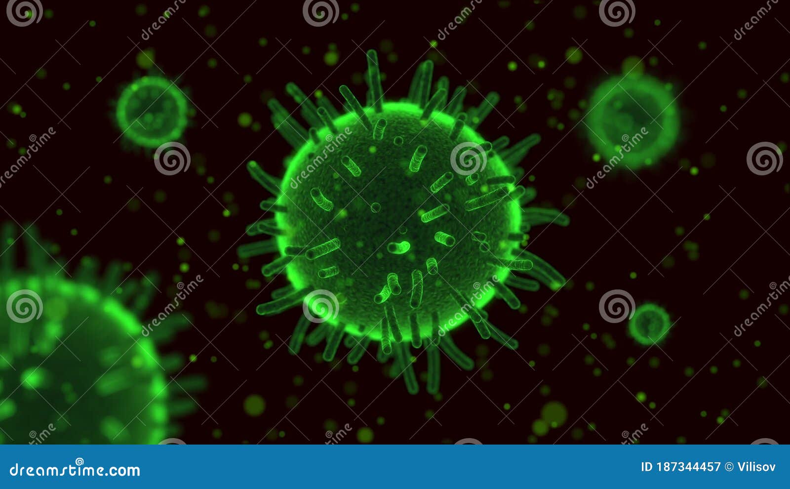 Green microbes or bacteria stock video. Video of infection - 187344457