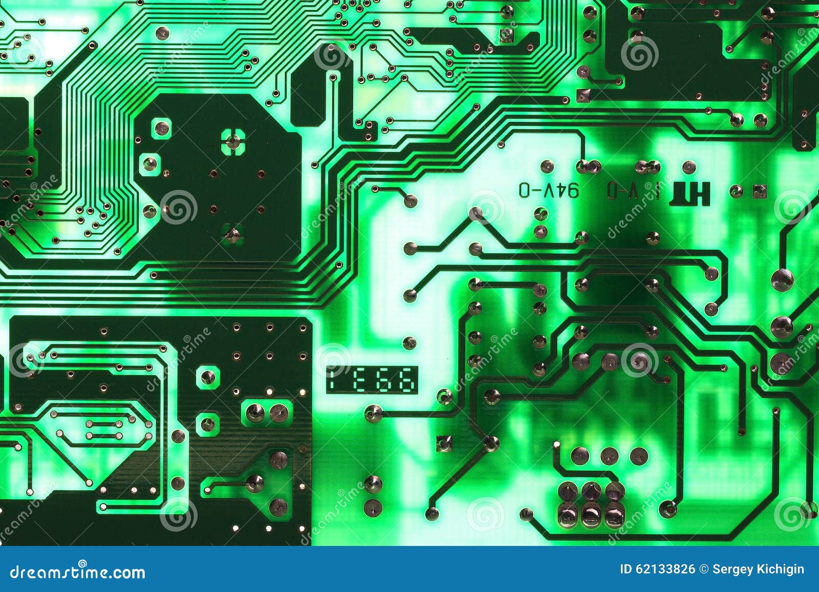 Green Microelectronics Computer Chip Stock Photo - Image of board ...