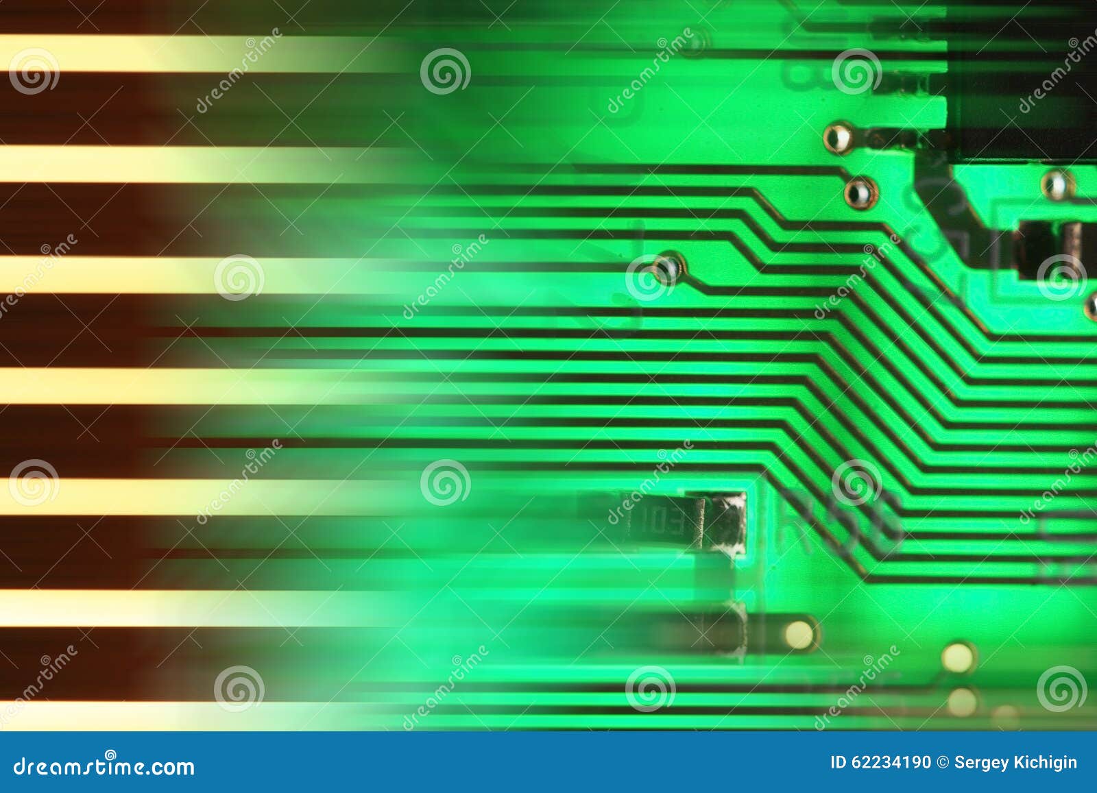 Green Microelectronics Computer Chip Stock Photo - Image of detail ...