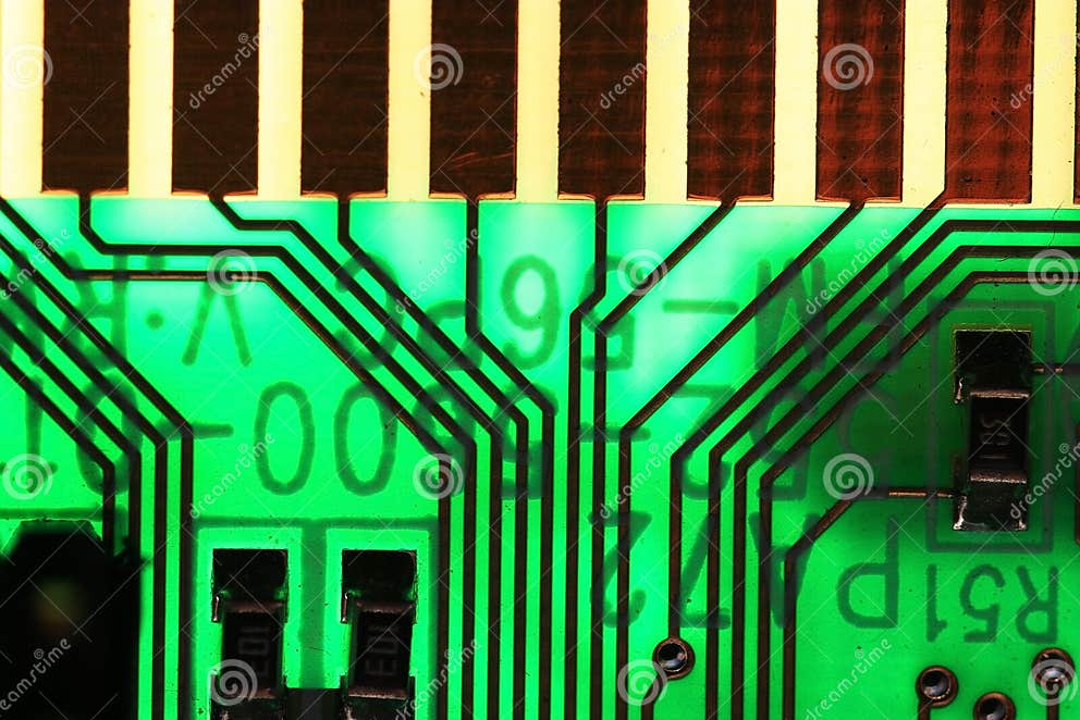 Green Microelectronics Computer Chip Stock Photo - Image of electric ...