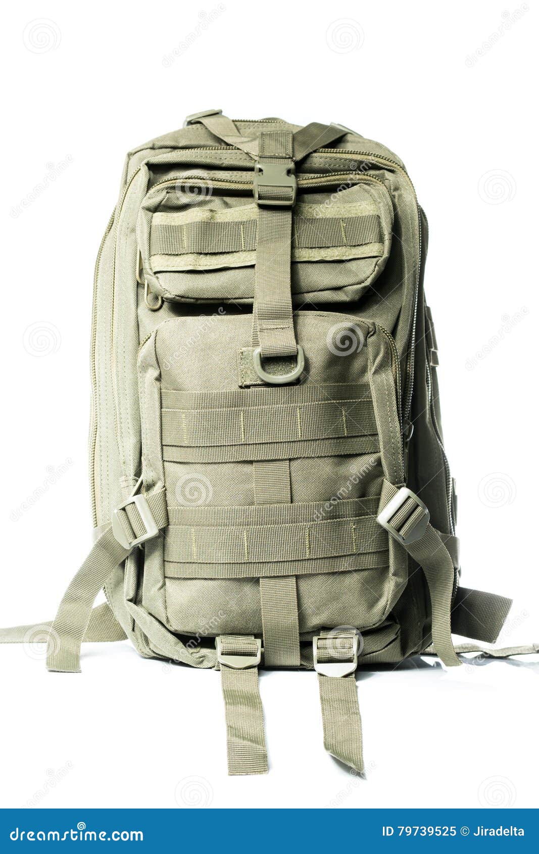 Green Military Backpack stock image. Image of studio - 79739525