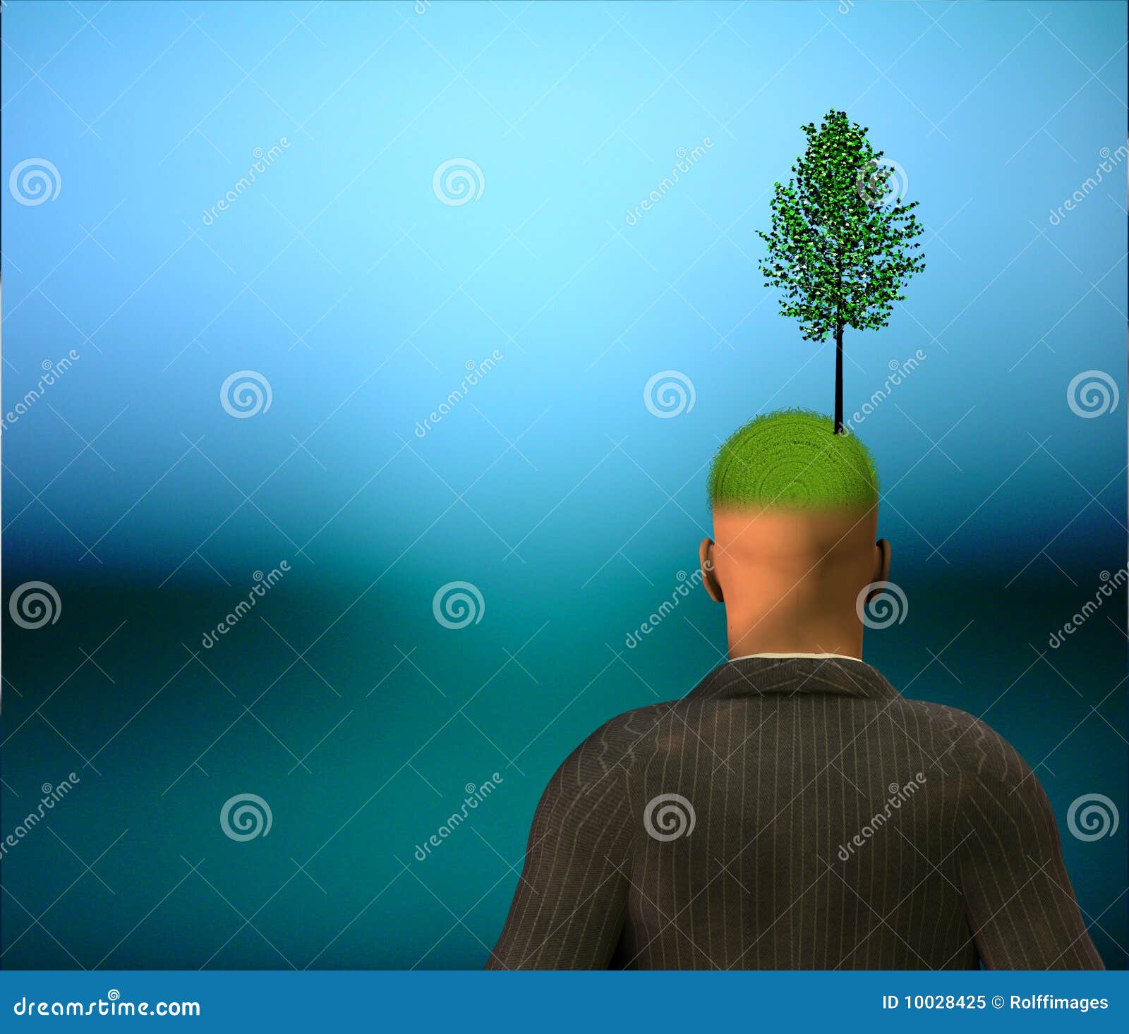Green Mind stock illustration. Illustration of head, care - 10028425