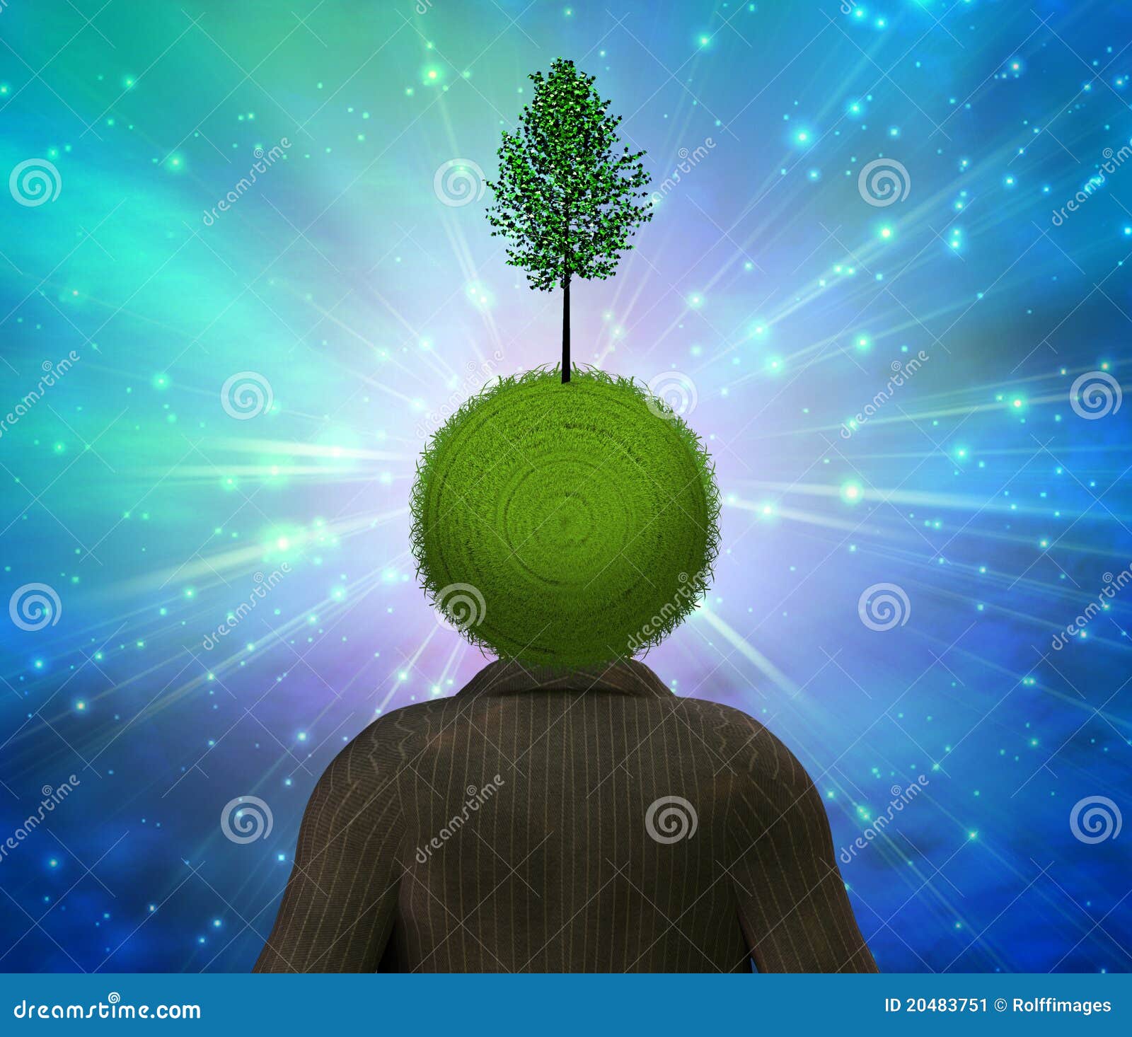 Green Mind stock illustration. Illustration of hair, background - 20483751