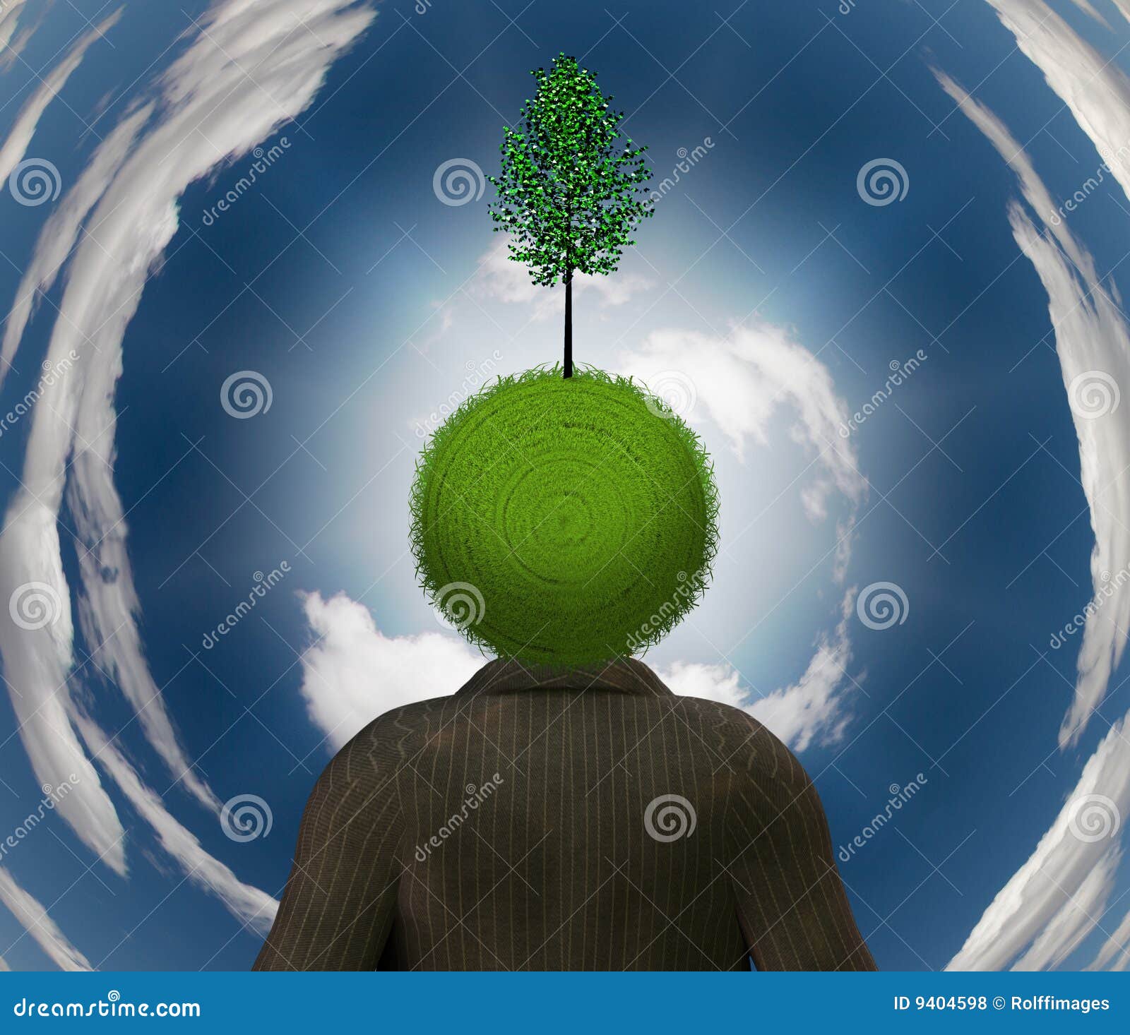 Green Mind stock illustration. Illustration of businessman - 9404598