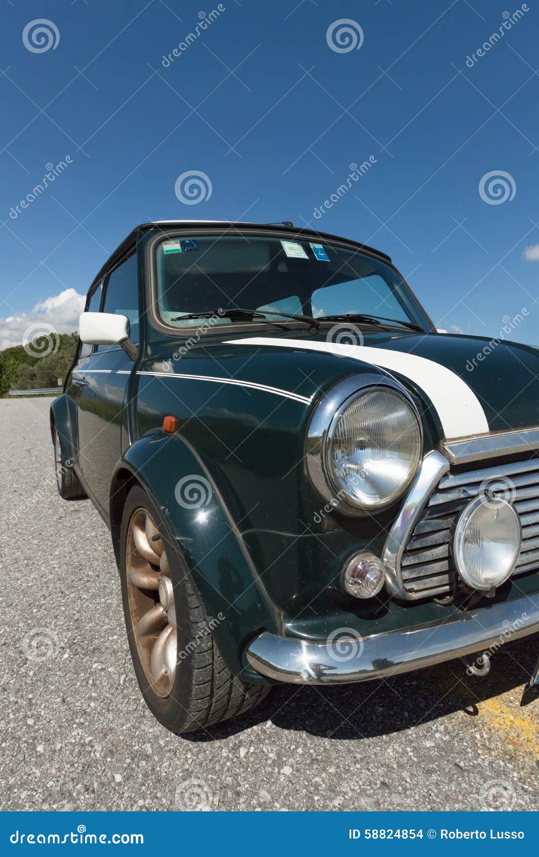 Green Mini Cooper Perspective View Stock Photo - Image of collectible ...