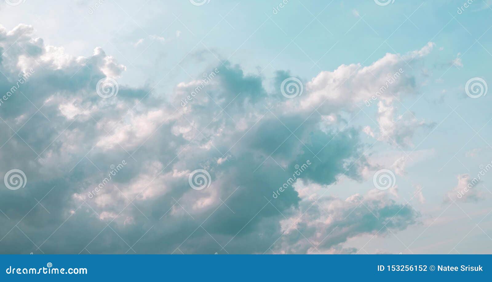 Green Mint Color Sky with Cloud Background Stock Photo - Image of ...