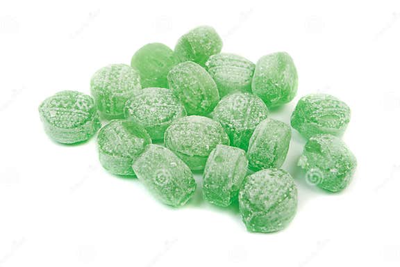 Green mints candy isolated stock photo. Image of herbal - 59981748